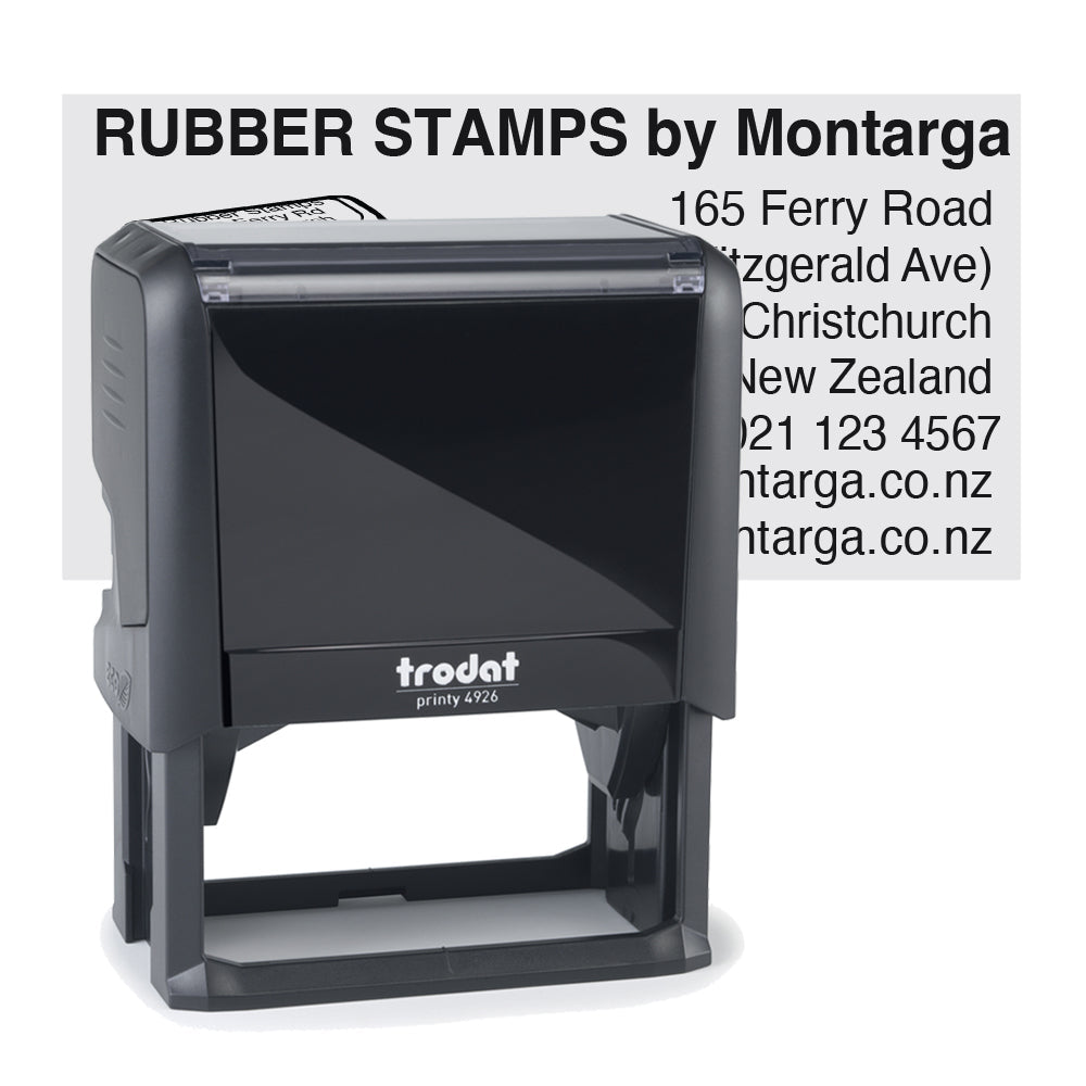 Trodat 4926 - Custom Self Inking Stamp 38 x 75mm | Montarga – Rubber Stamps by Montarga