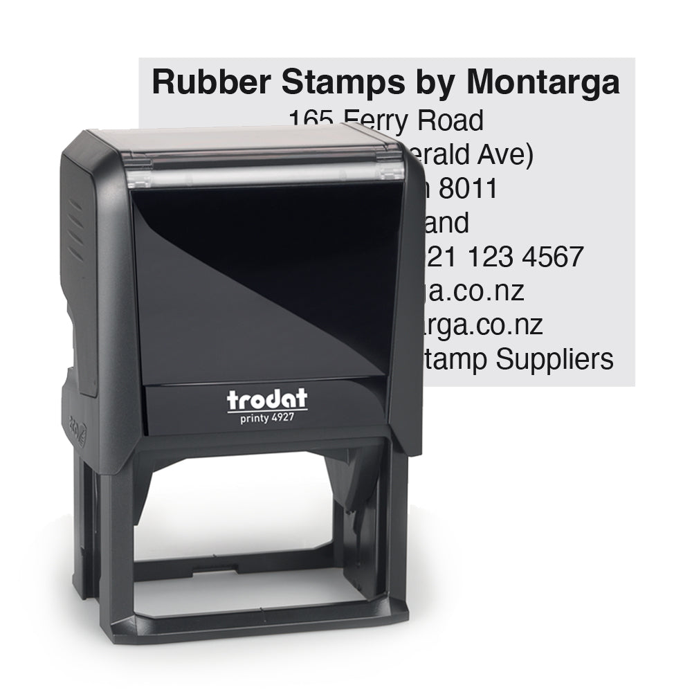 Trodat 4927 - Custom Self Inking Stamp 40 x 60mm | Montarga – Rubber Stamps by Montarga