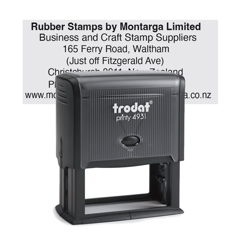 Trodat 4931 - Custom Self Inking Stamp 30 x 70mm – Rubber Stamps by Montarga