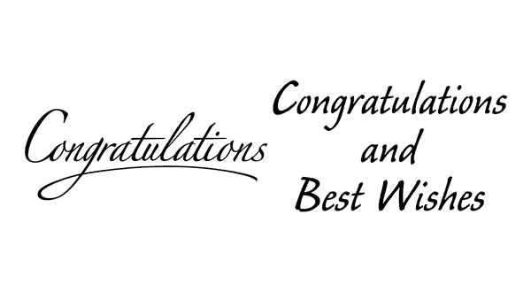 Congratulations Stamps – Rubber Stamps by Montarga