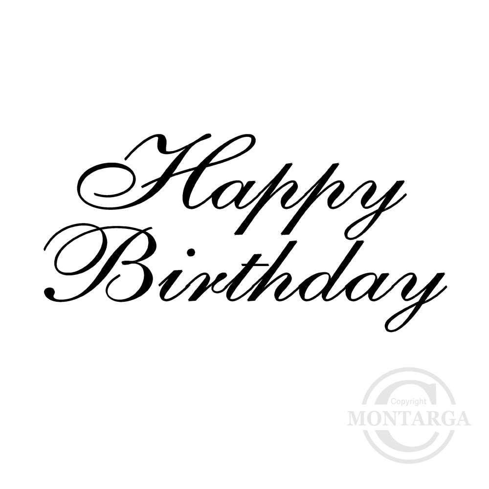 0101 E or B - Happy Birthday Wording Rubber Stamp – Rubber Stamps by ...