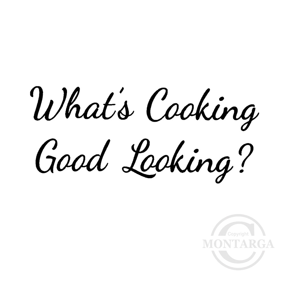 0119 B - What's Cooking Good Looking Wording Rubber Stamp – Rubber ...
