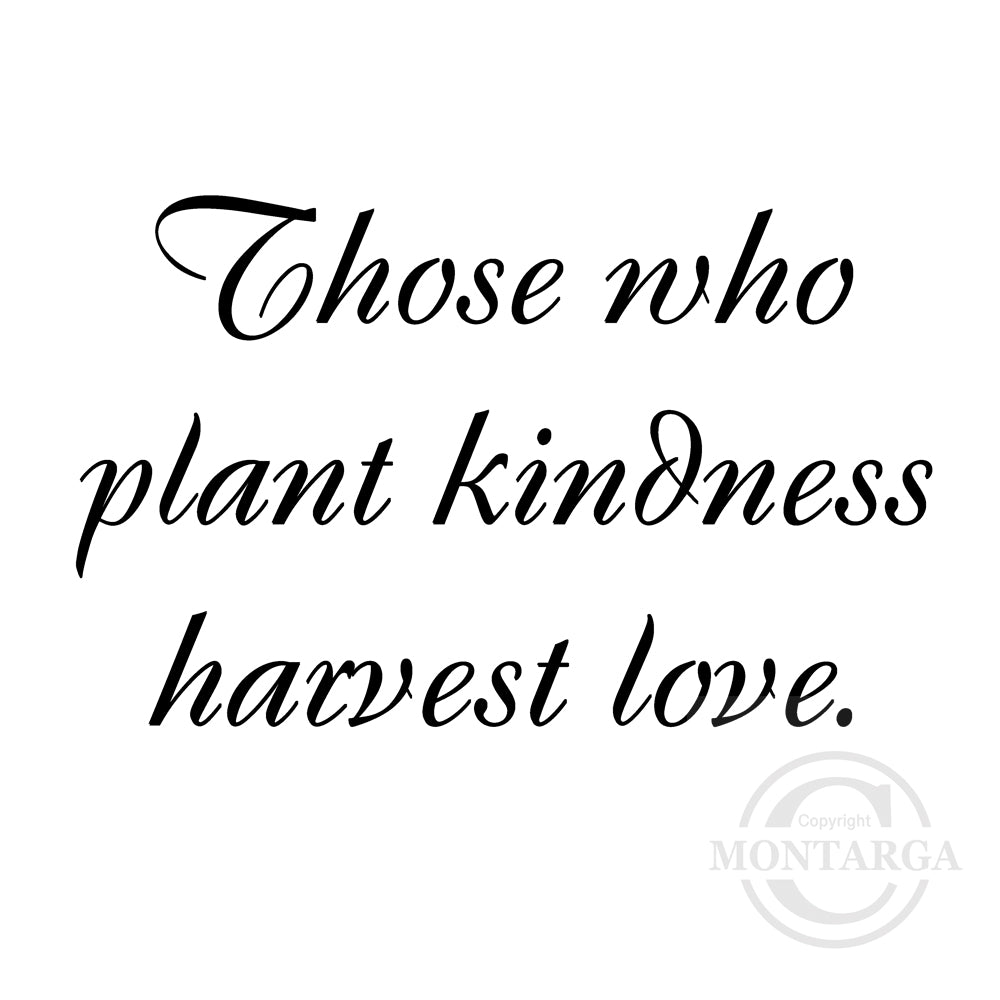 0236 E - Plant Kindness Wording Rubber Stamp – Rubber Stamps by Montarga