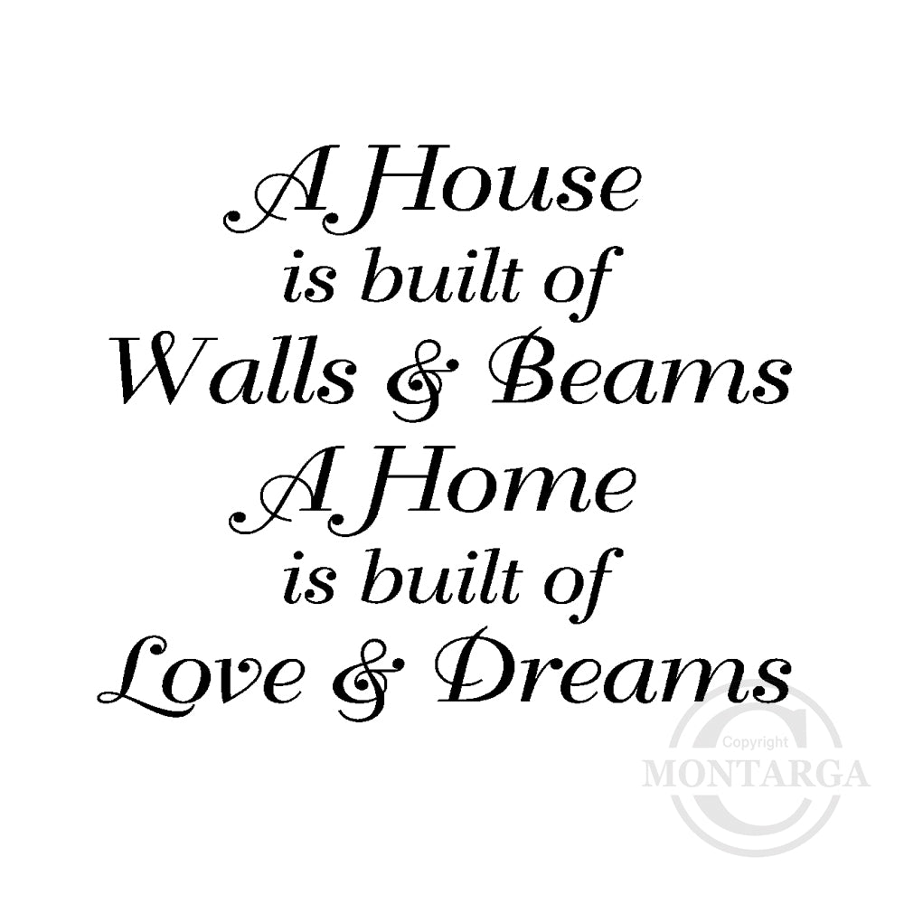 0253 D - Home Saying Wording Rubber Stamp – Rubber Stamps by Montarga