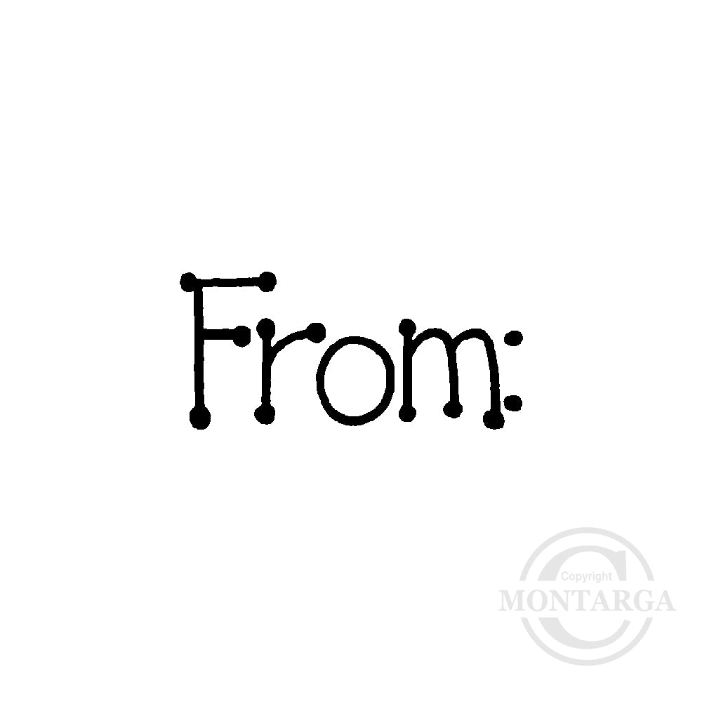 0363 A - From Wording Rubber Stamp – Rubber Stamps by Montarga