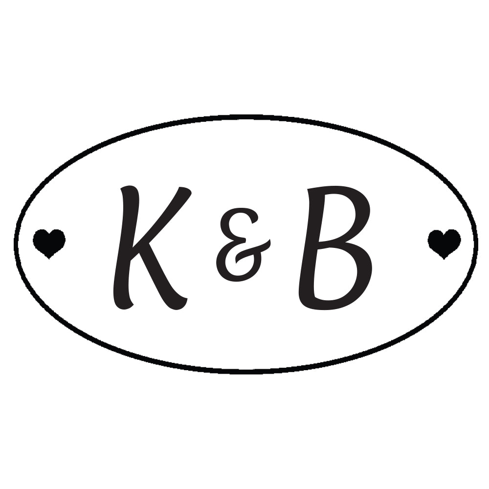 0371 B Oval Border - Personalised Initials Rubber Stamp | Montarga ...