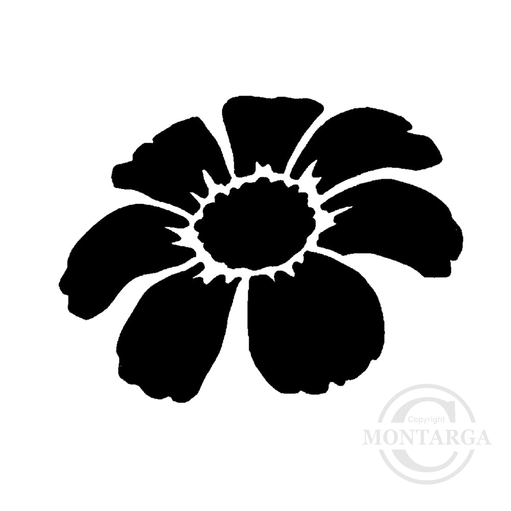 0650 A - Solid Flower Head Rubber Stamp – Rubber Stamps by Montarga
