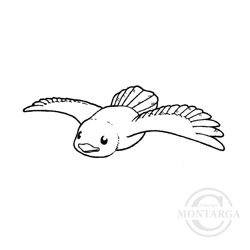 1329B Flying Bird Rubber Stamp – Rubber Stamps by Montarga