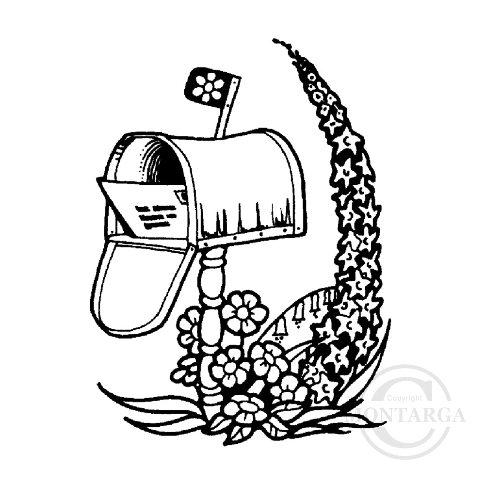 1615 D - Letterbox Rubber Stamp – Rubber Stamps by Montarga