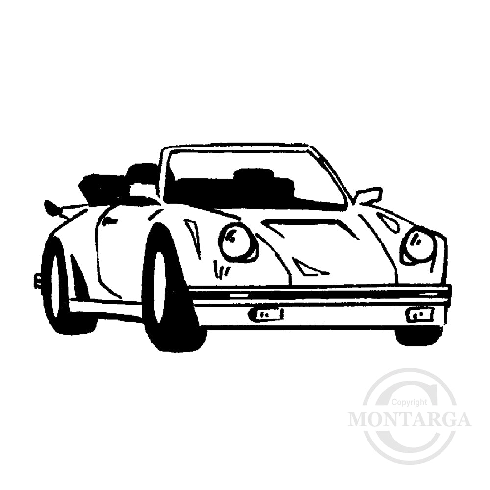 1709 E - Sports Car Rubber Stamp – Rubber Stamps by Montarga