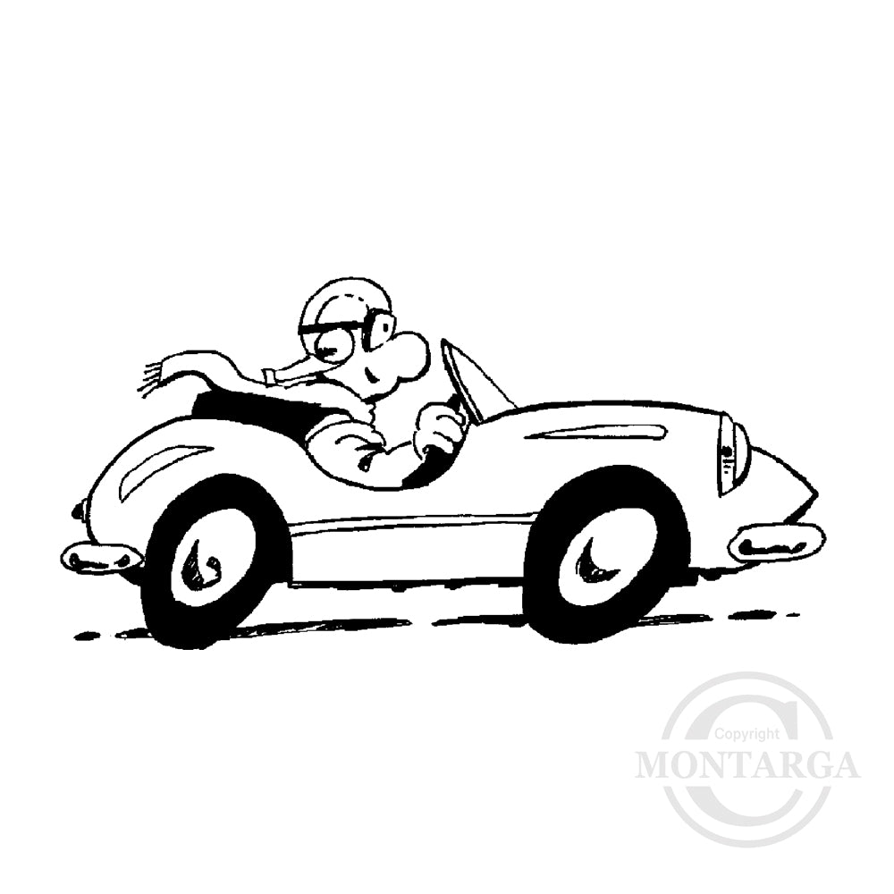 1714 FF - Car Rubber Stamp – Rubber Stamps by Montarga
