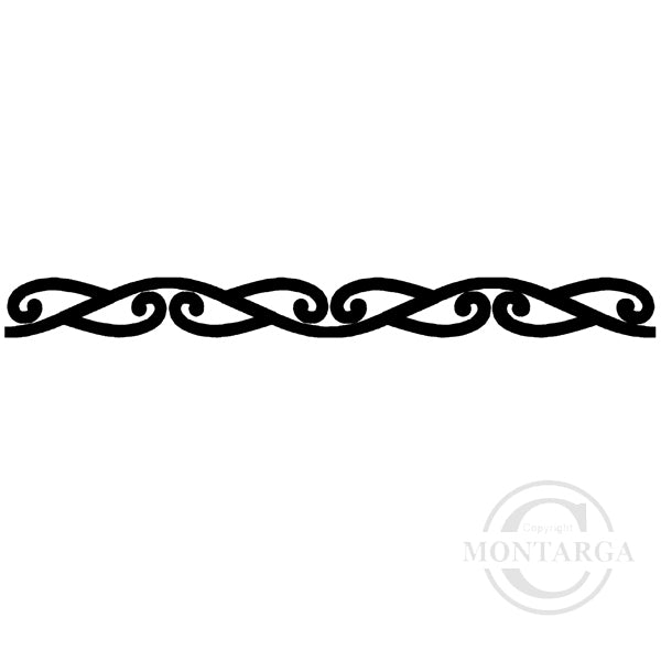 1978 BBB - Koru Pattern Long Rubber Stamp – Rubber Stamps by Montarga
