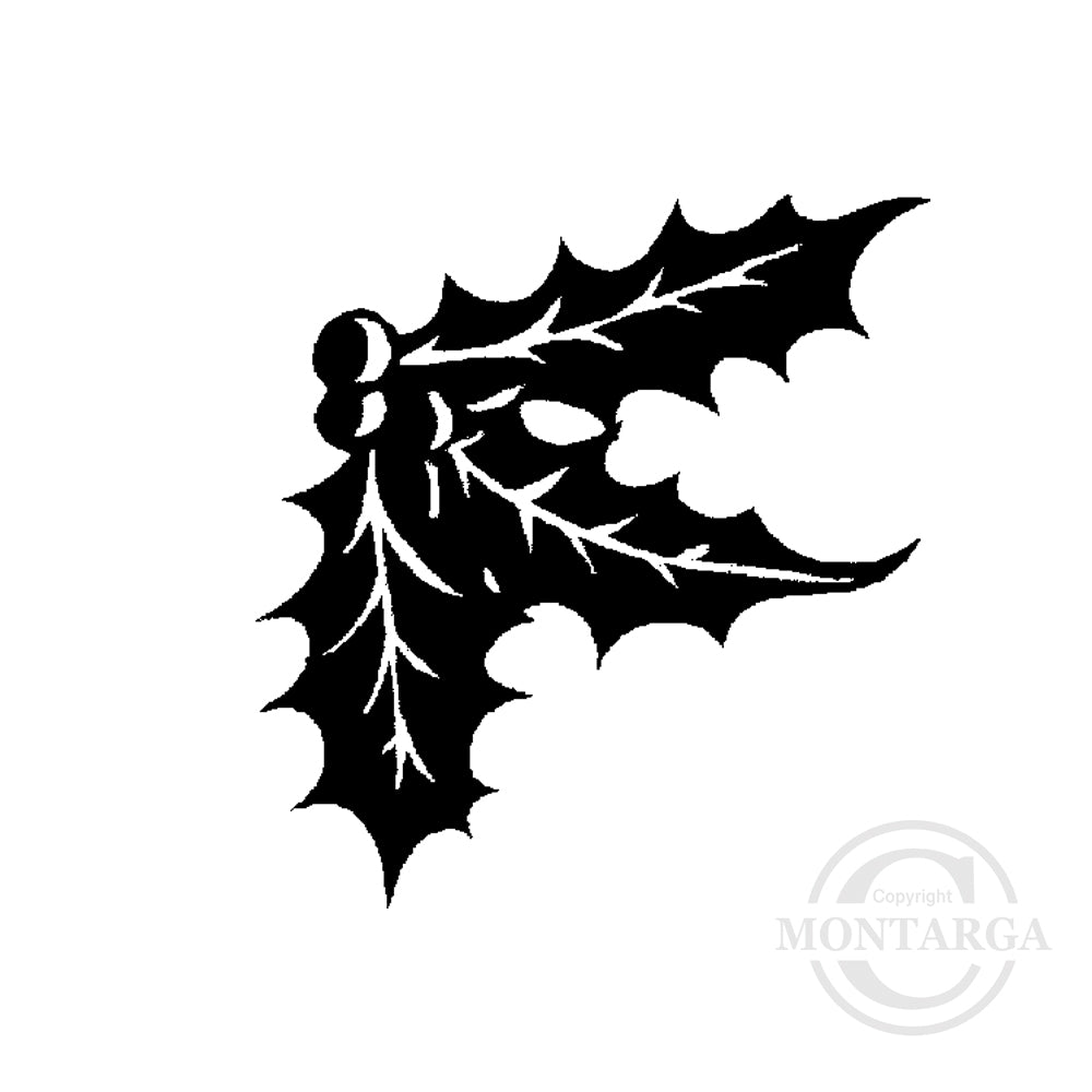 2313 A - Holly Rubber Stamp Rubber Stamp – Rubber Stamps by Montarga