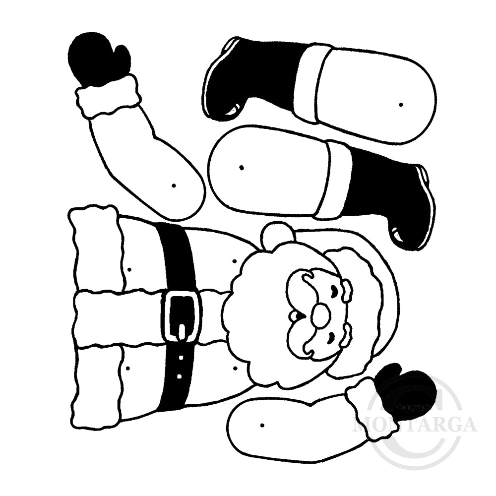 2350 G - Poseable Santa, Father Christmas Rubber Stamp – Rubber Stamps ...
