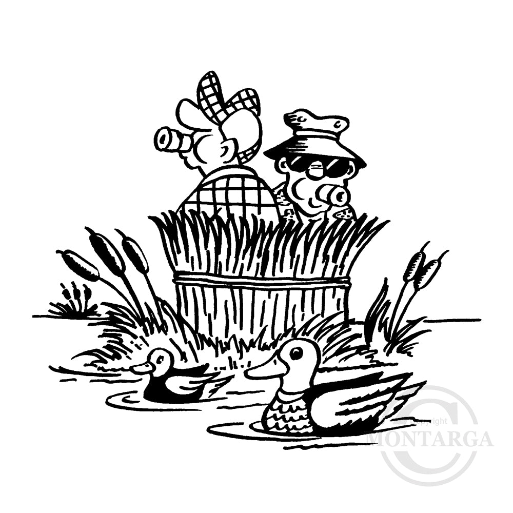 2633 G - Duck Hunting Rubber Stamp – Rubber Stamps by Montarga