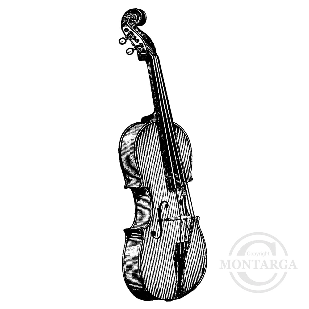 2662 FF - Violin Rubber Stamp – Rubber Stamps by Montarga