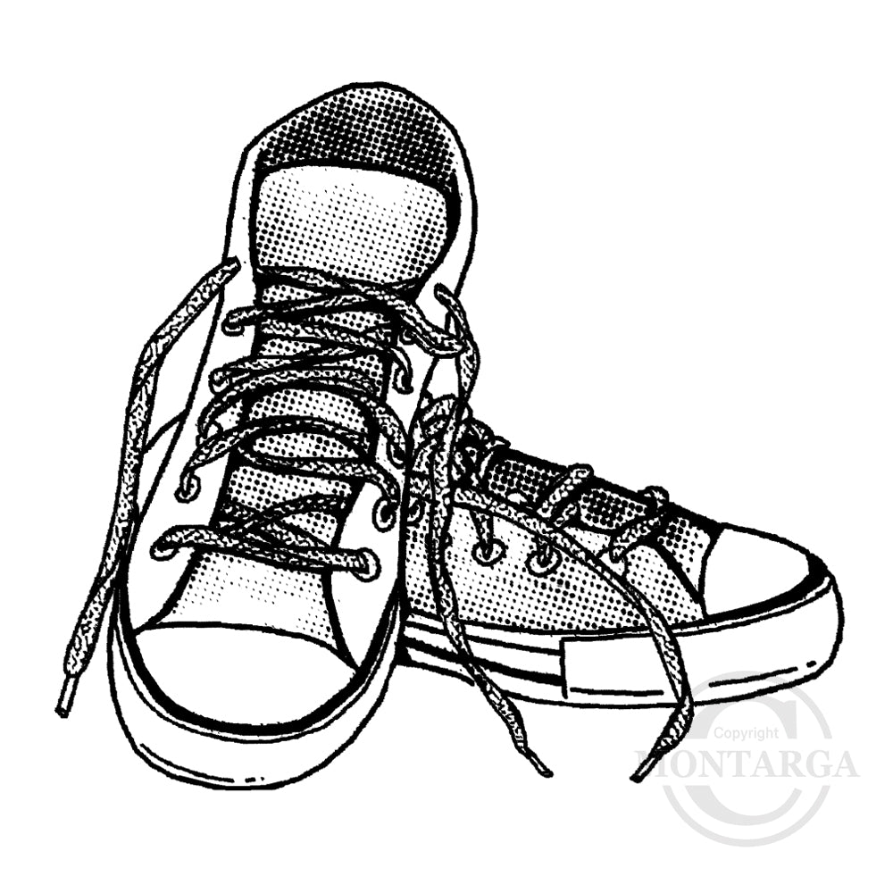 2673 G - Sneakers, Shoes Rubber Stamp – Rubber Stamps by Montarga