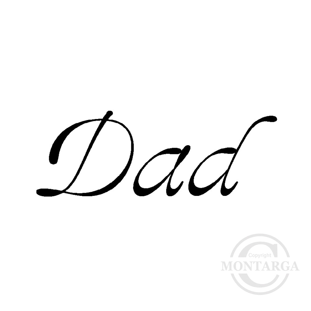 2750 B - Dad Wording Rubber Stamp – Rubber Stamps by Montarga