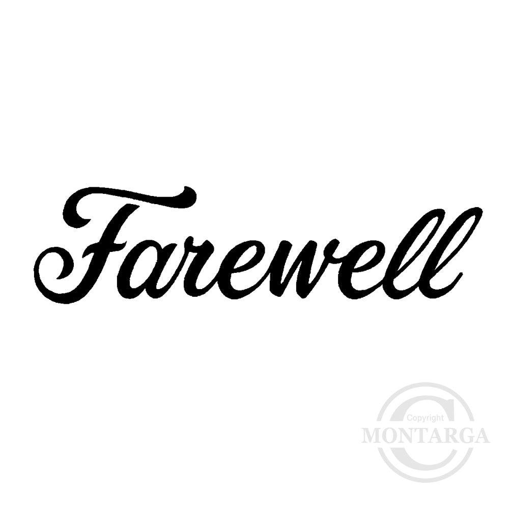 2852 B - Farewell Wording Rubber Stamp – Rubber Stamps by Montarga