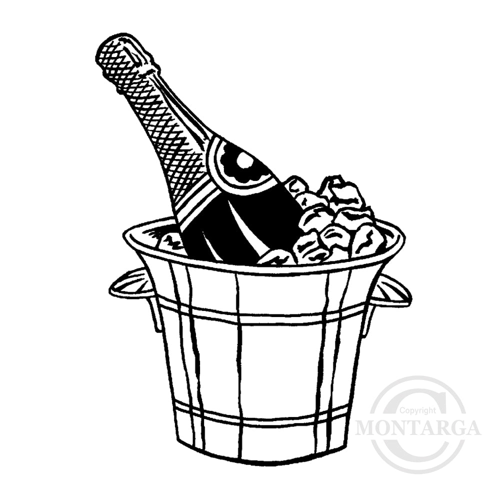 2917 G - Champagne Rubber Stamp – Rubber Stamps by Montarga
