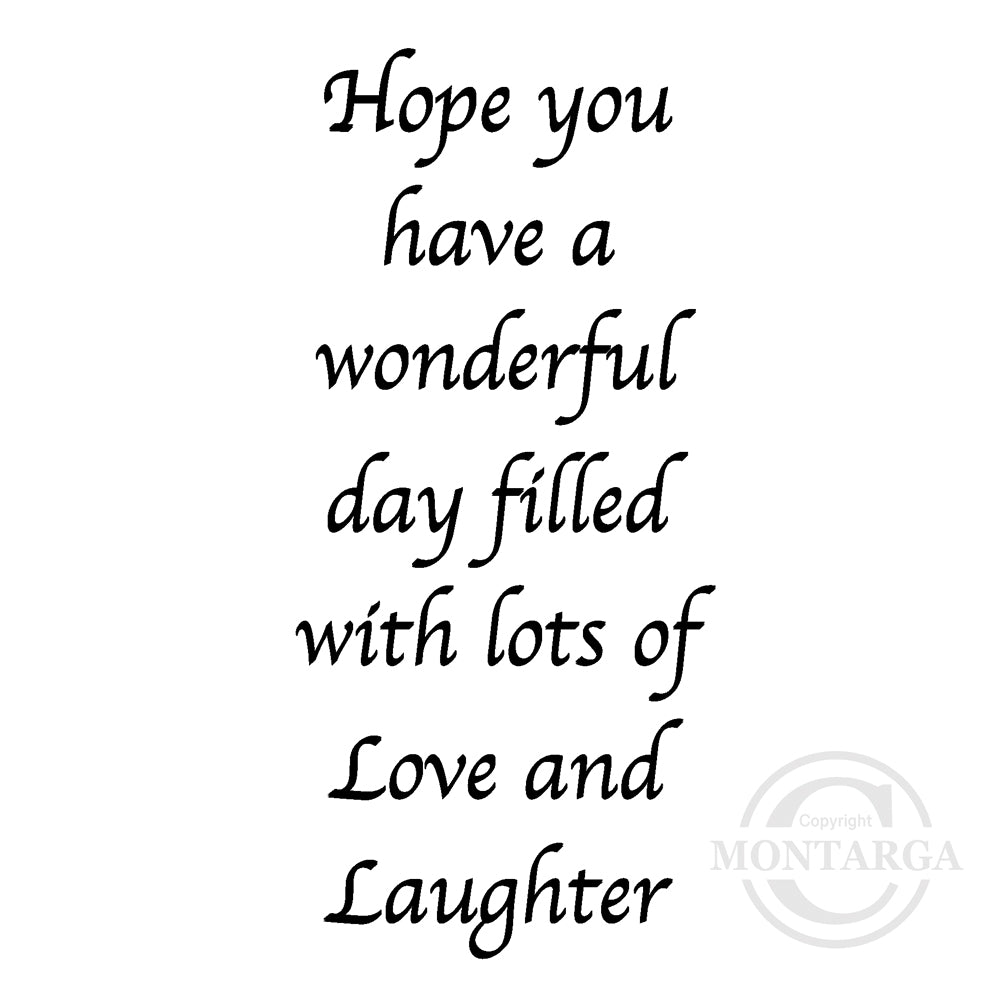 2948 FF - Wonderful Day Wording Rubber Stamp – Rubber Stamps by Montarga