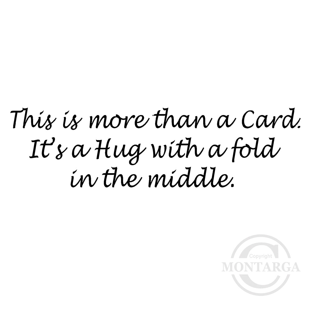 2955 BB - Hug with Fold Wording Rubber Stamp – Rubber Stamps by Montarga