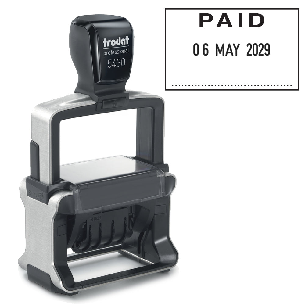 Trodat Professional 5430 Self Inking Dater Stamp - PAID | Montarga ...