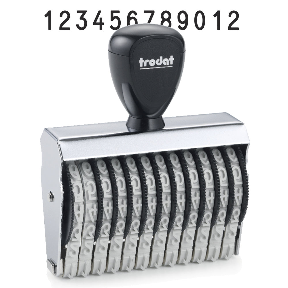 Trodat 15912 Classic Number Stamp - 9mm, 12 Numbers | Montarga – Rubber ...