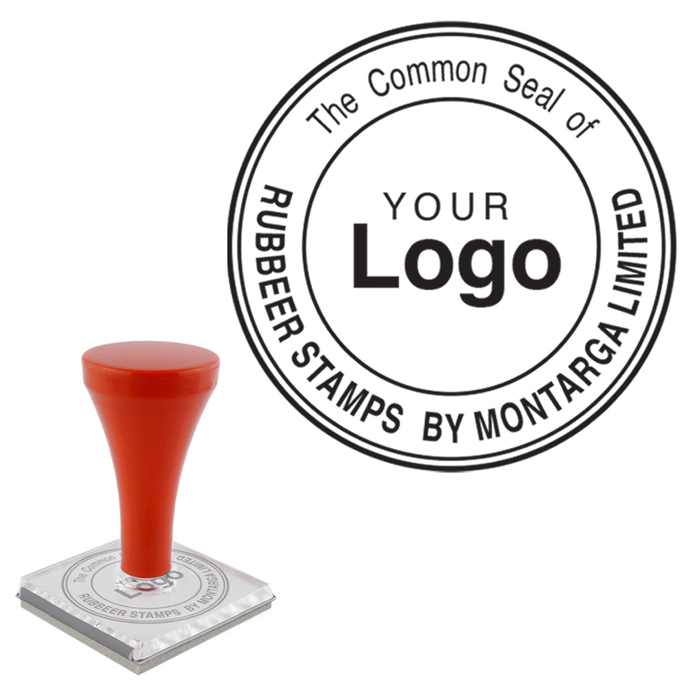 Common Seal Handle Rubber Stamp with Logo | Montarga – Rubber Stamps by ...