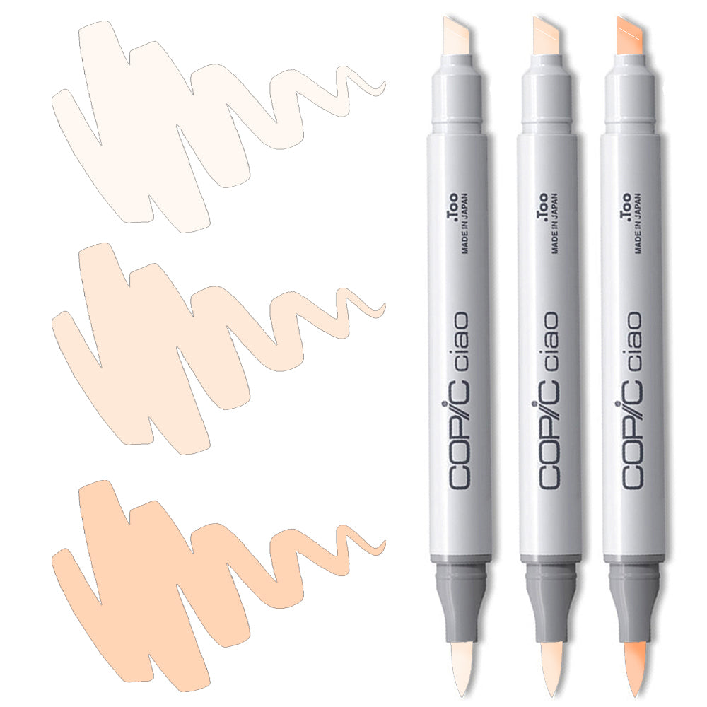 Copic Ciao Marker Set - Skin Blending Trio – Rubber Stamps by Montarga