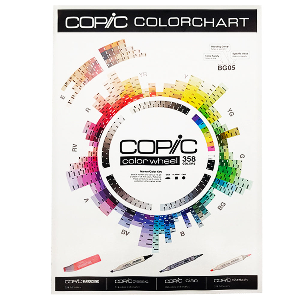 Copic Marker Colour Chart – Rubber Stamps by Montarga