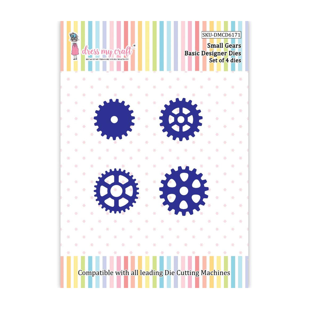 Dress My Craft Die - Small Gears DMCD6171 – Rubber Stamps by Montarga