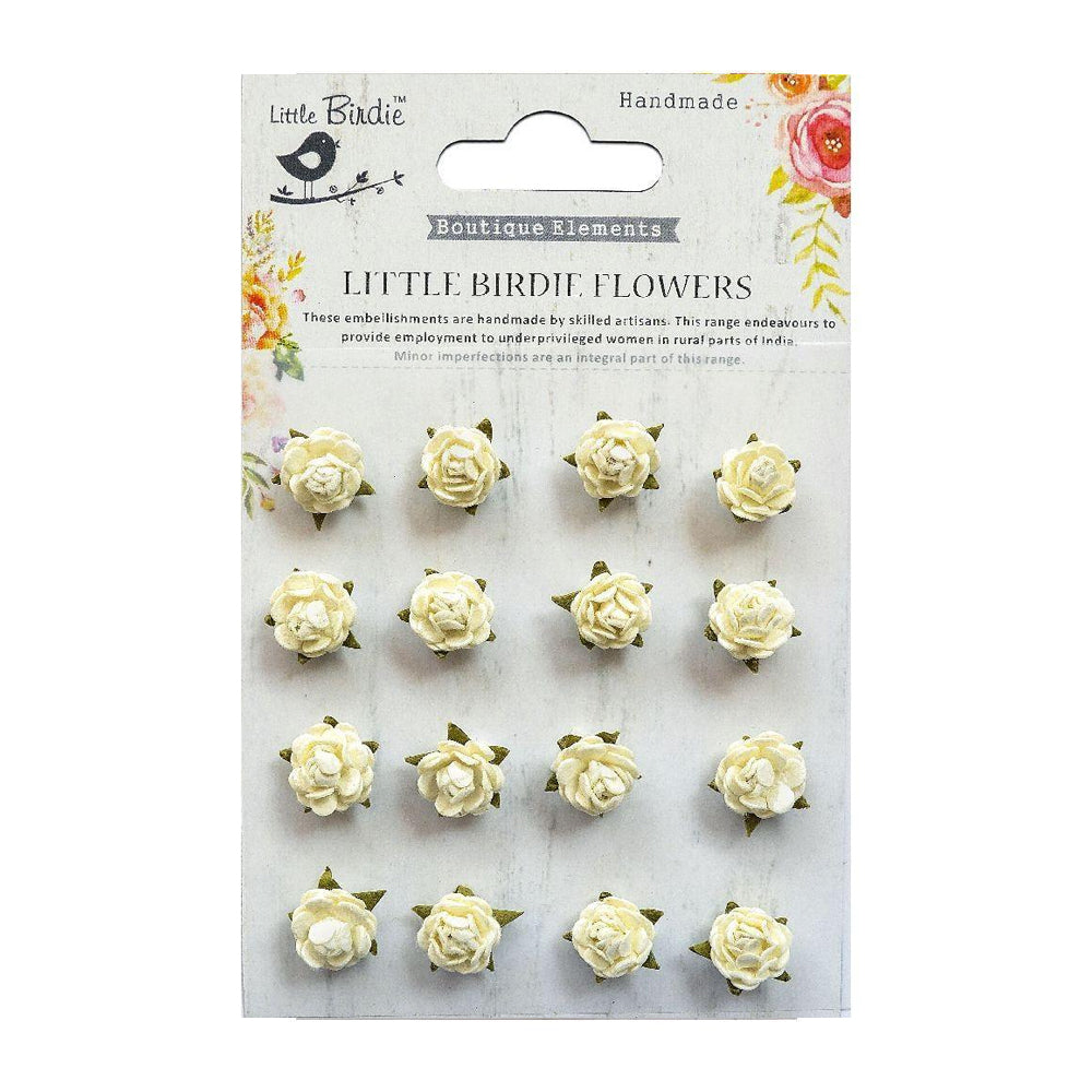 Little Birdie Handmade Paper Flowers - Micro Roses - Moonlight – Rubber ...