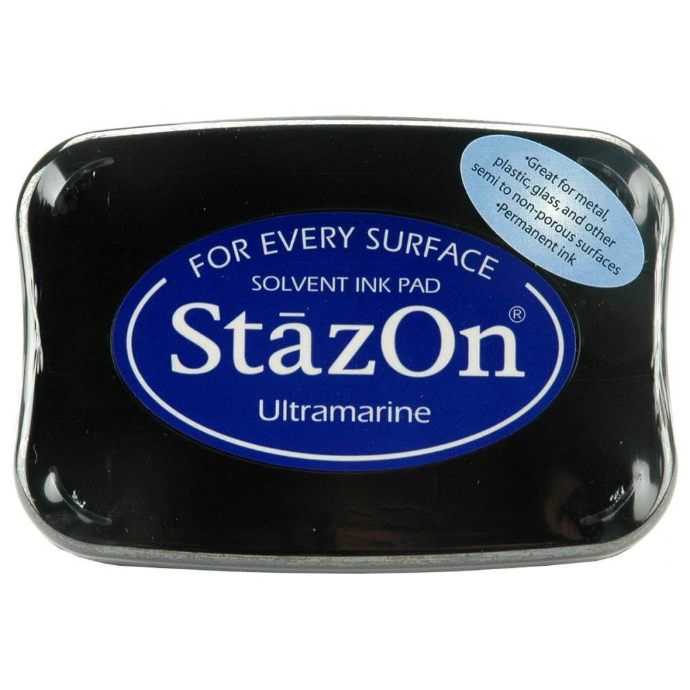 Tsukineko StazOn Solvent Ink Pad - Ultramarine – Rubber Stamps by Montarga