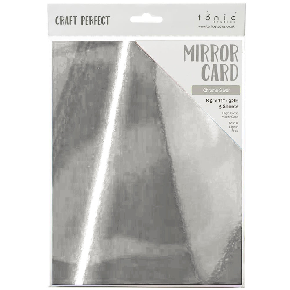 Tonic Mirror Cardstock - Chrome Silver 9452E – Rubber Stamps by Montarga
