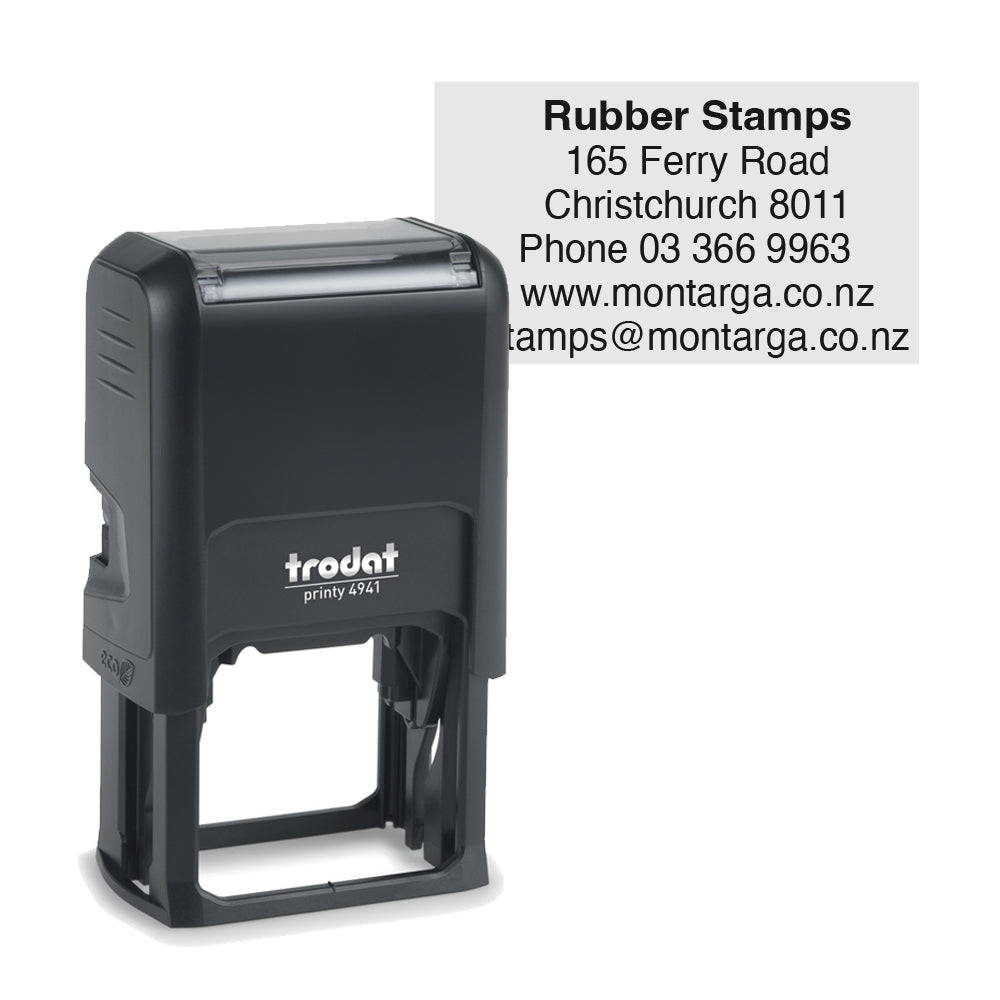 Trodat 4941 - Custom Self Inking Stamp 24 x 41mm | Montarga – Rubber ...